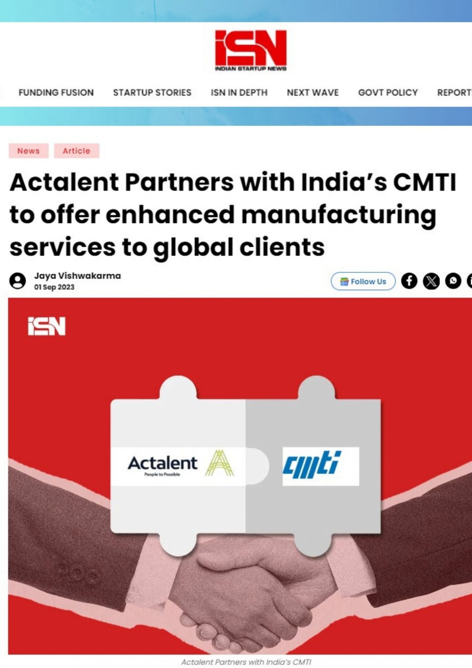 News – Central Manufacturing Technology Institute